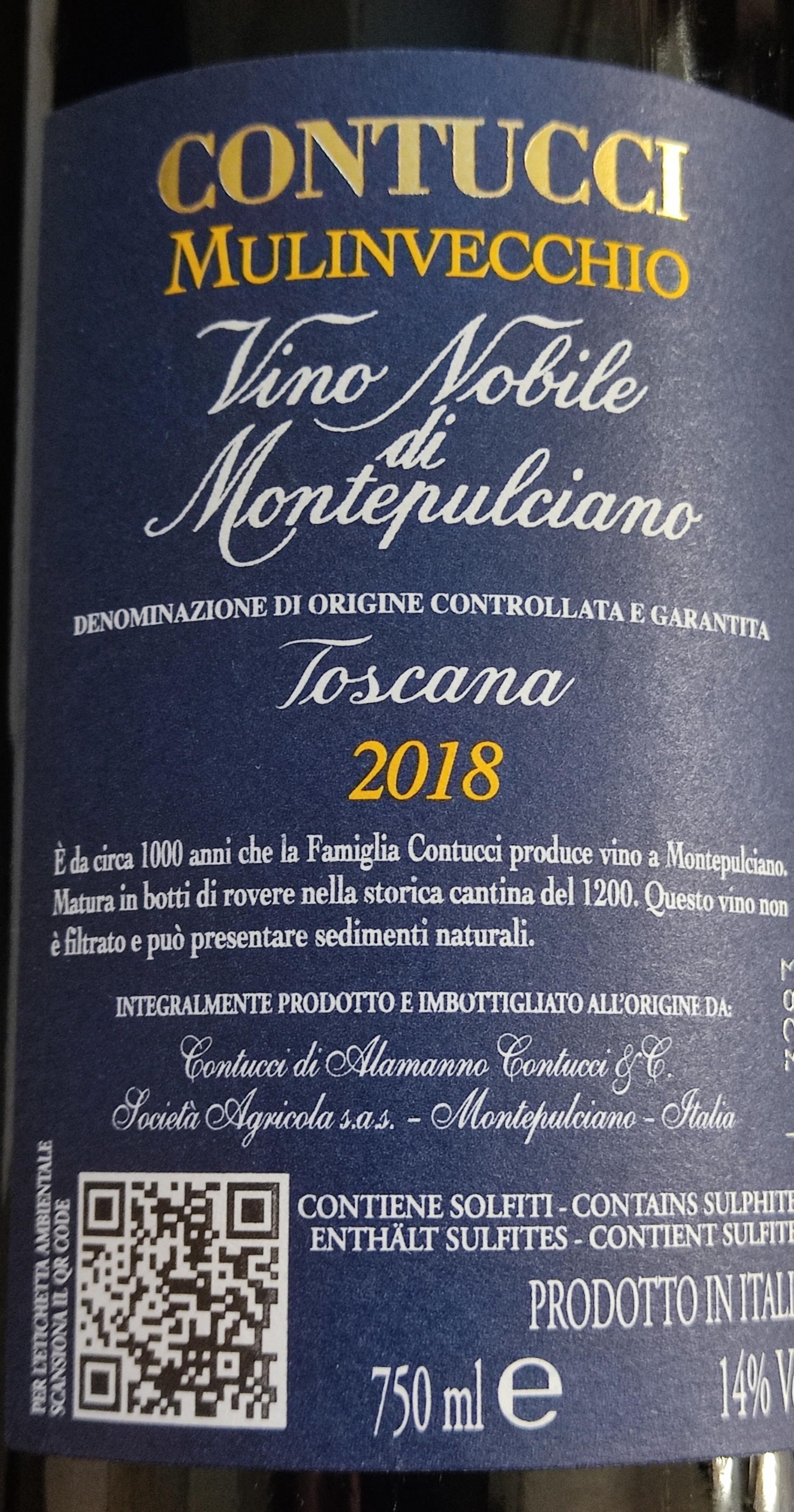 Vino Nobile di Montepulciano "Mulinvecchio", Cantine Contucci | Decanté